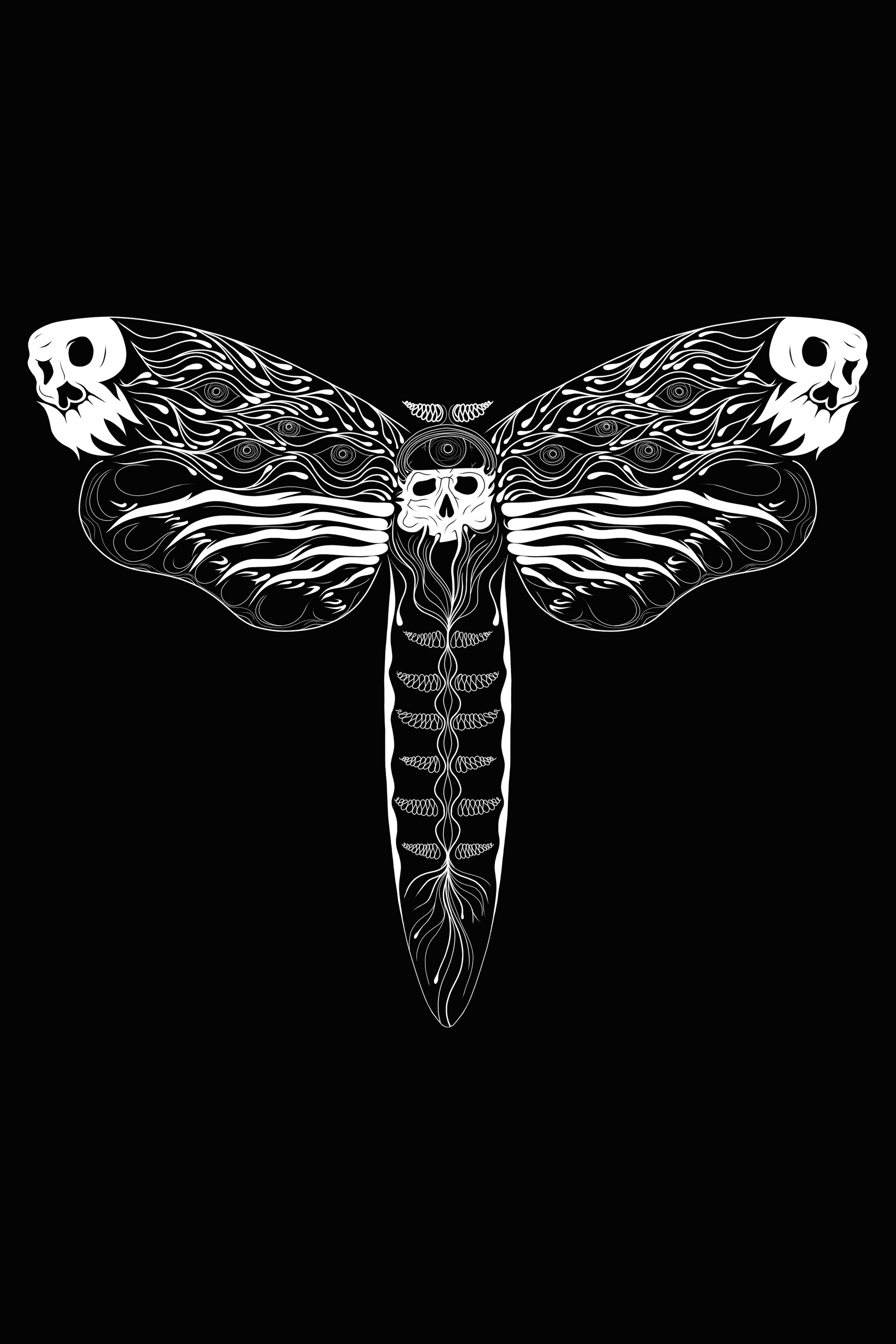 12x18" Death Moth Art Print – spookylittlebleach